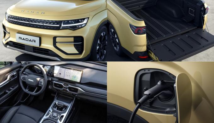 632Km EV Pickup Truck Camper 2023 Geely Radar Rd6 For Business Family